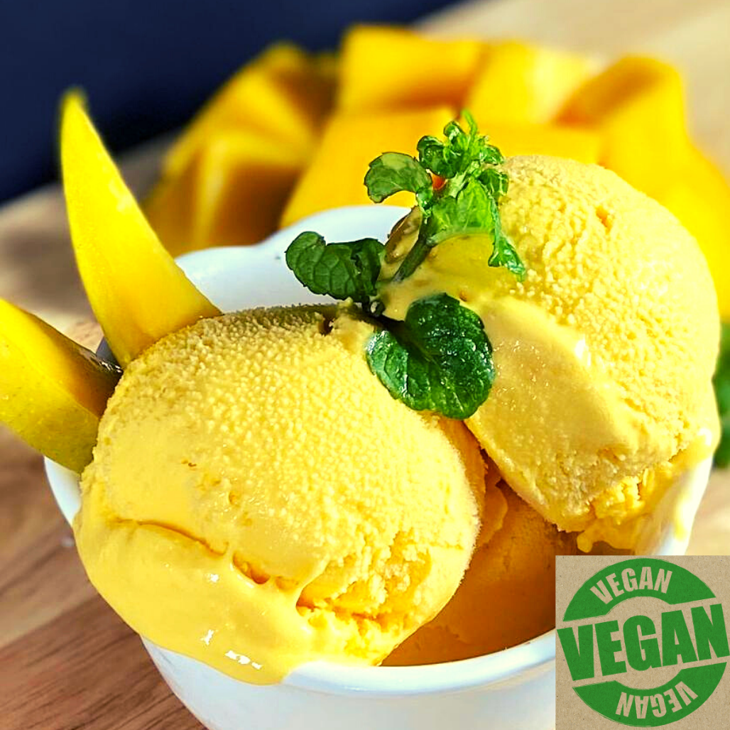 Vegan Alphonso Mango Ice Cream - Dairy-Free Delight - Pints of Joy
